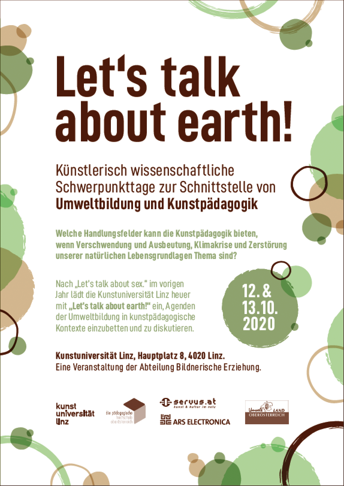 Kunstuniversität Linz: Let’s talk about earth!